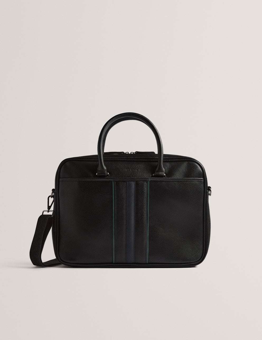 Shop Kenriik Stripe Pu Document Bag Black for Men Online | Ted Baker Qatar
