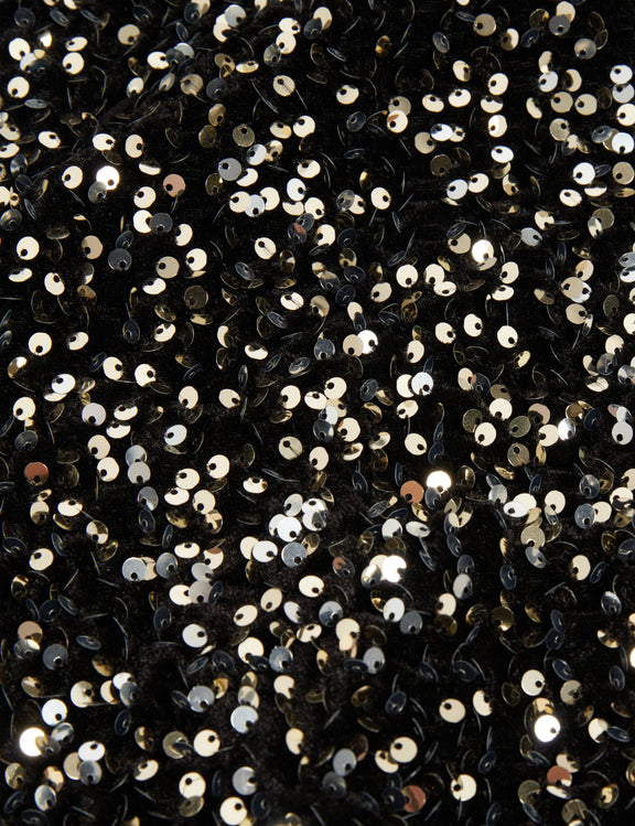 Shii Sequin Bomber Jacket Black