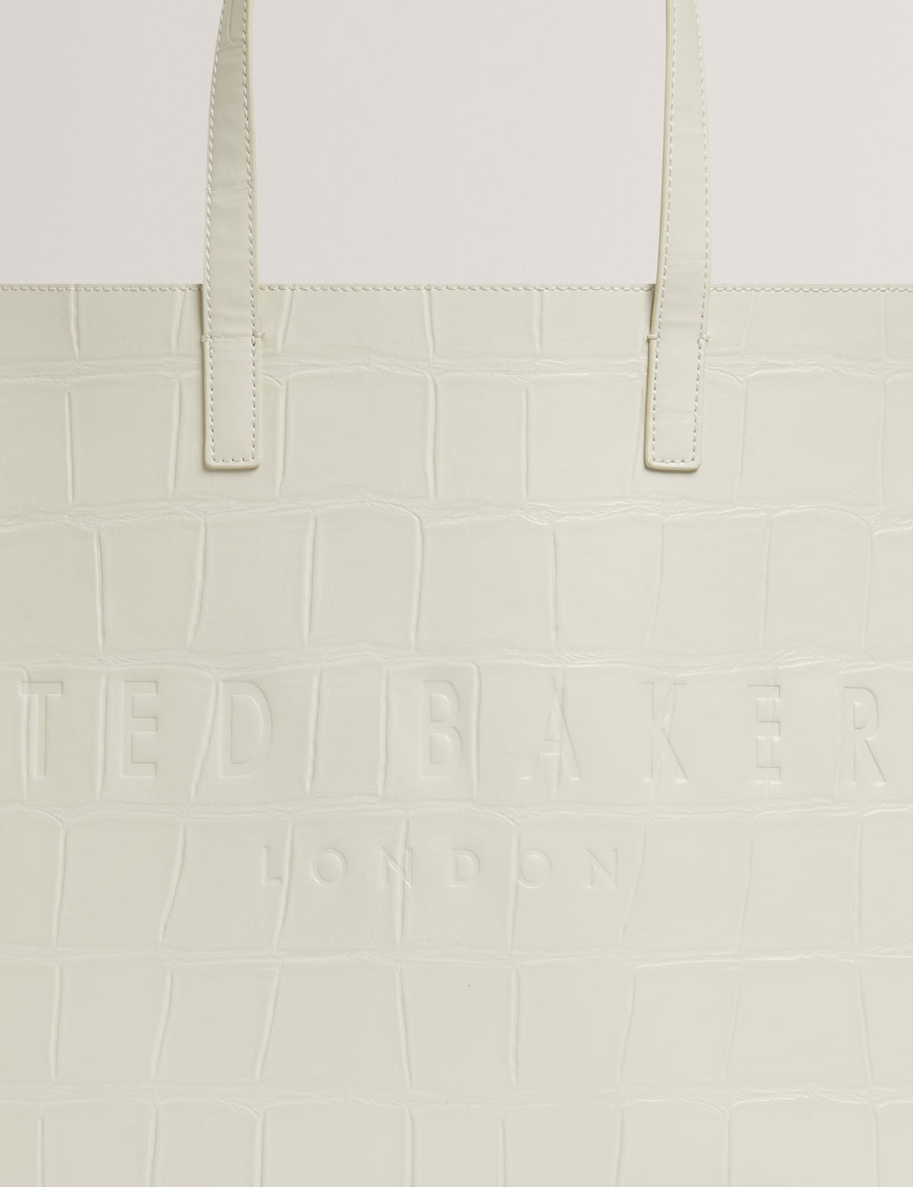 Allicon Croc Effect Extra Large Icon Bag Ivory