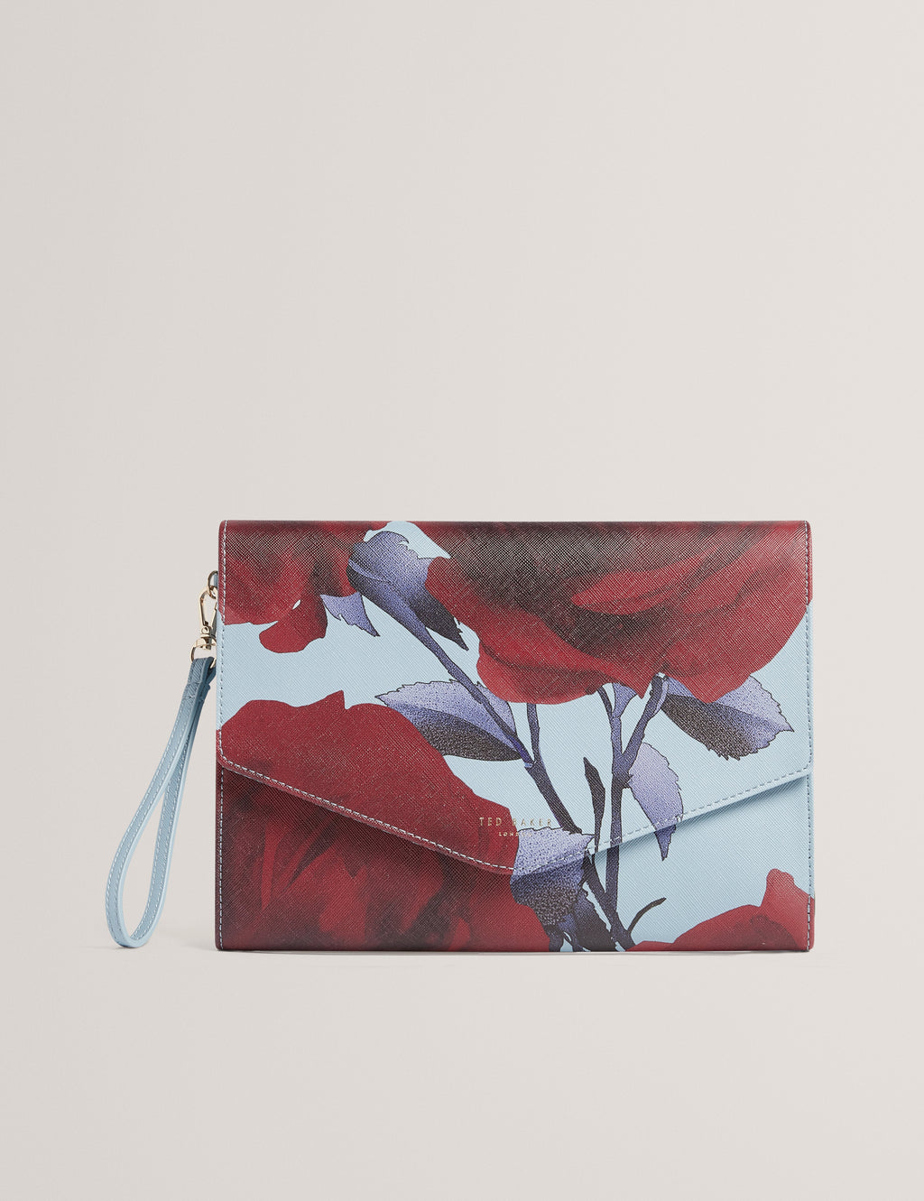 Emrynn Rose Print Pouch Mid-Blue