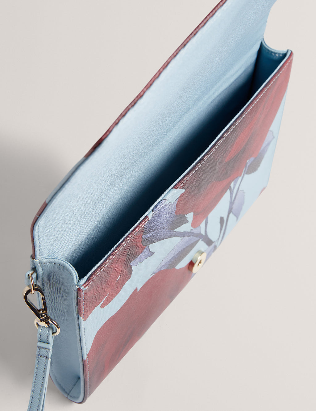 Emrynn Rose Print Pouch Mid-Blue