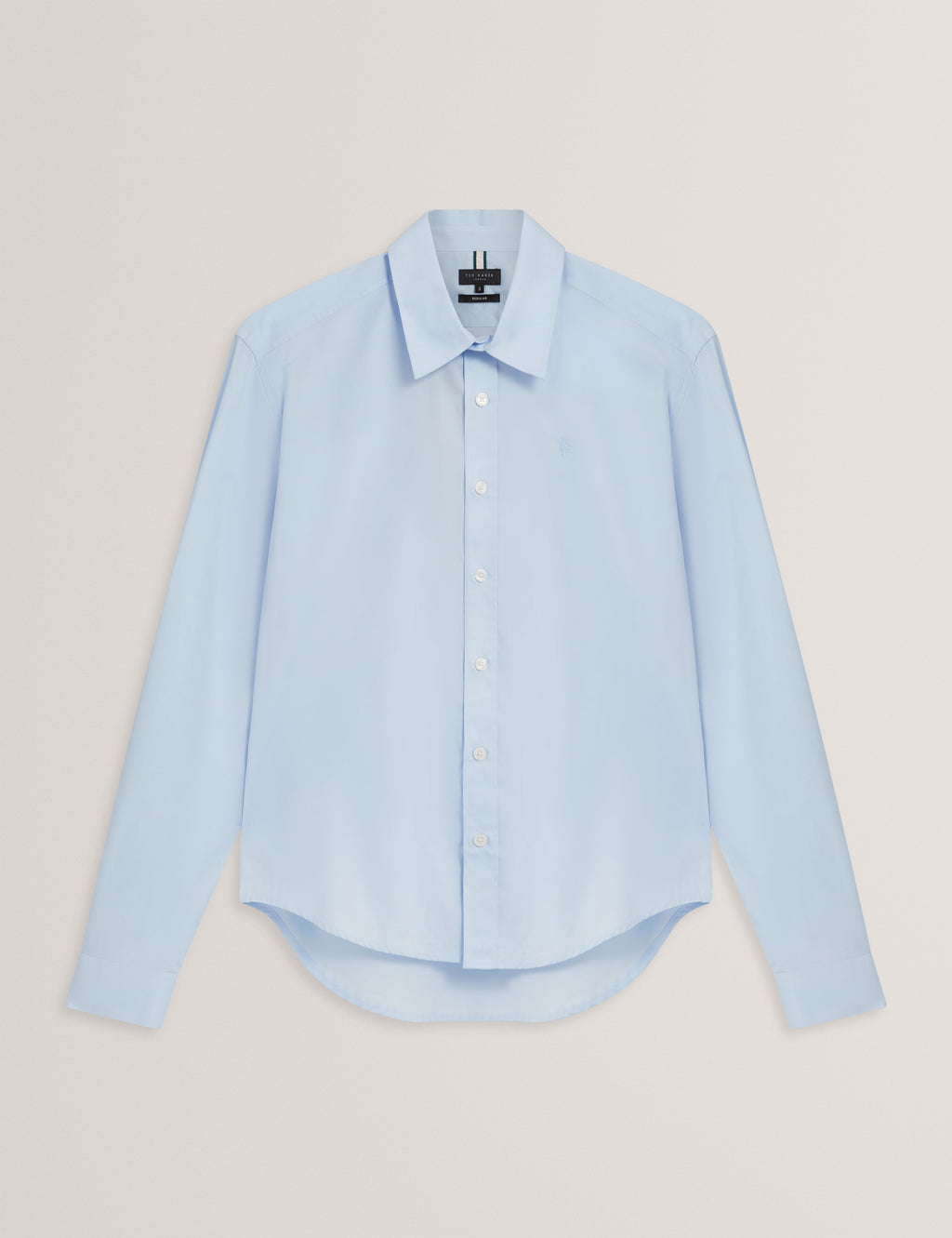 Cebu Long Sleeve Regular Fit Plain Cotton Shirt Lt-Blue