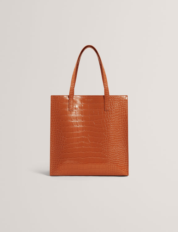 Wenella Croc Effect Large Icon Bag Tan